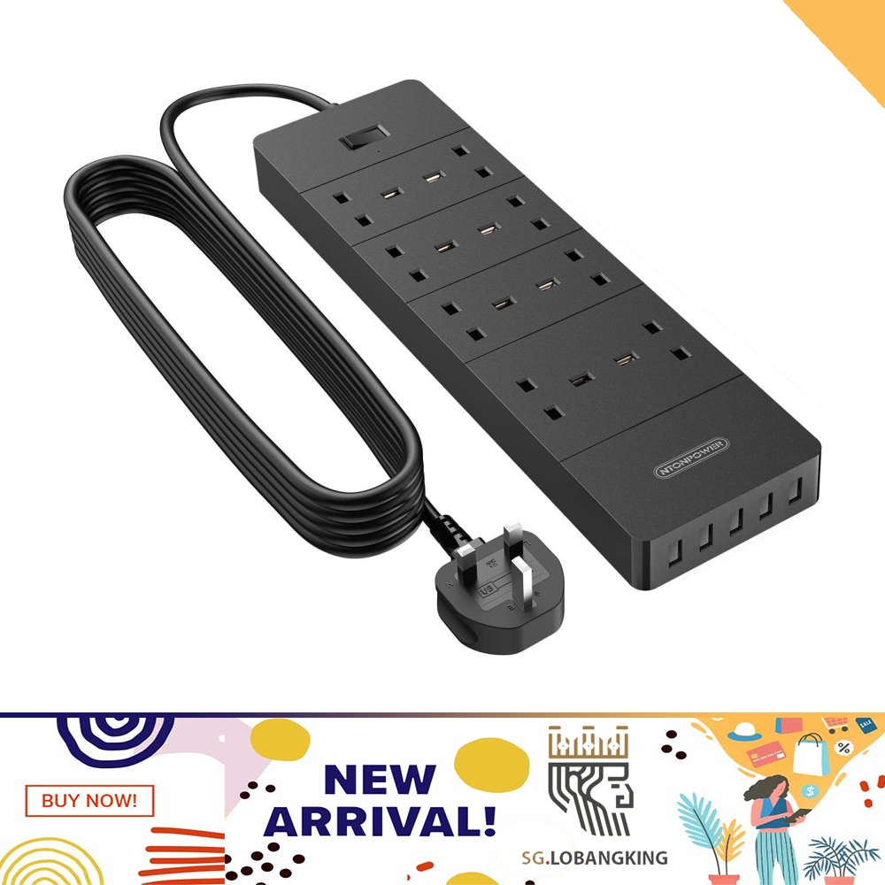 [sg stock] Power Strip with 3 Meter Power Extension Cord, NTONPOWER ...