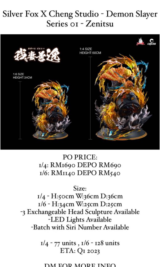 Silver Fox X Cheng Studio - Demon Slayer Series 01 - Zenitsu, Hobbies ...