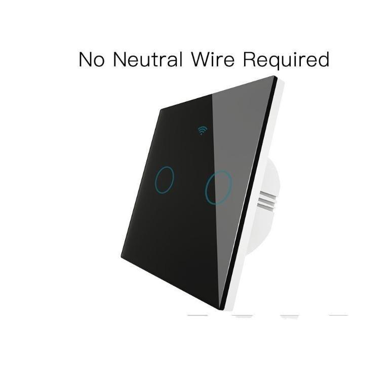Single Fire Wifi Smart Wall 2 Gang Switch No Neutral Wire Needed [2871 ...