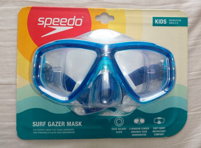 SPEEDO KIDS Surfgazer Mask 2 Window Lenses Blue Swimming Goggles Swim ...