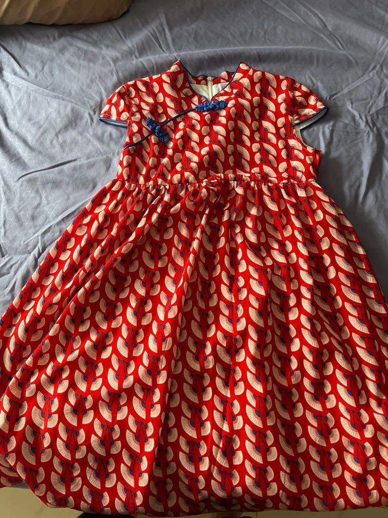 Stylish Cheong sum dress for age 12 and below, Babies & Kids, Babies ...