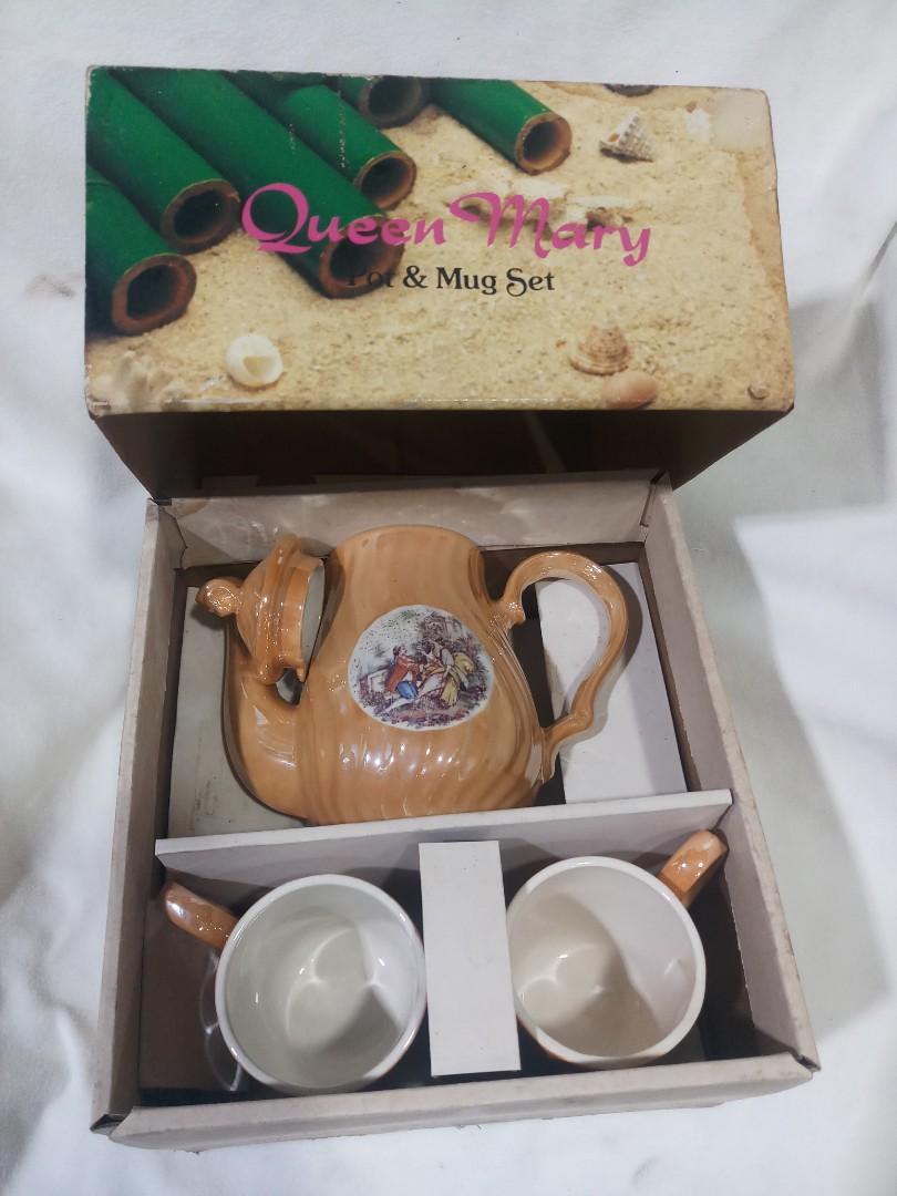 Tea set queen mary porselen 350rb, Kitchen & Appliances di Carousell