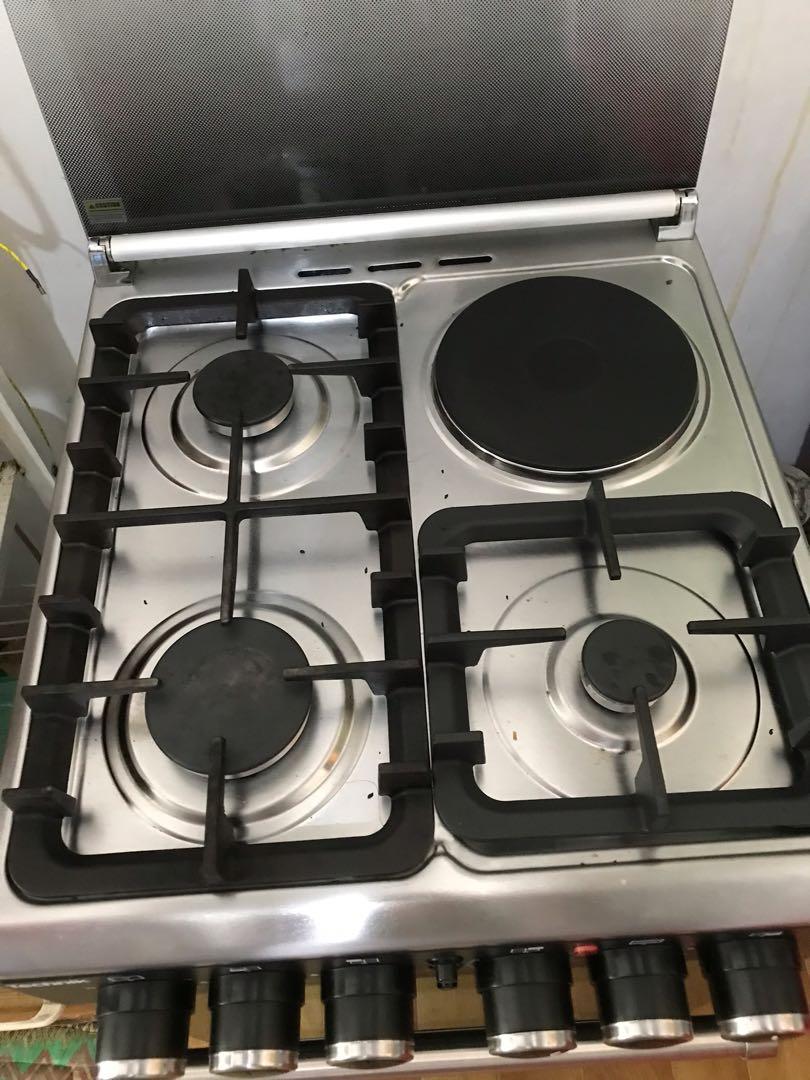 TECHNOGAS Gas Range 3-Burner 1- Electric Burner, TV & Home Appliances ...