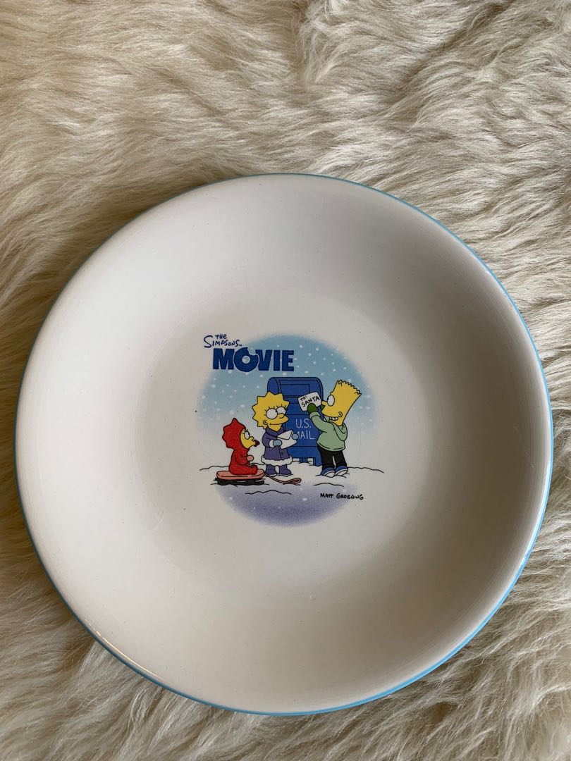 The Simpsons Movie mini plate 2007- blue, Hobbies & Toys, Memorabilia ...