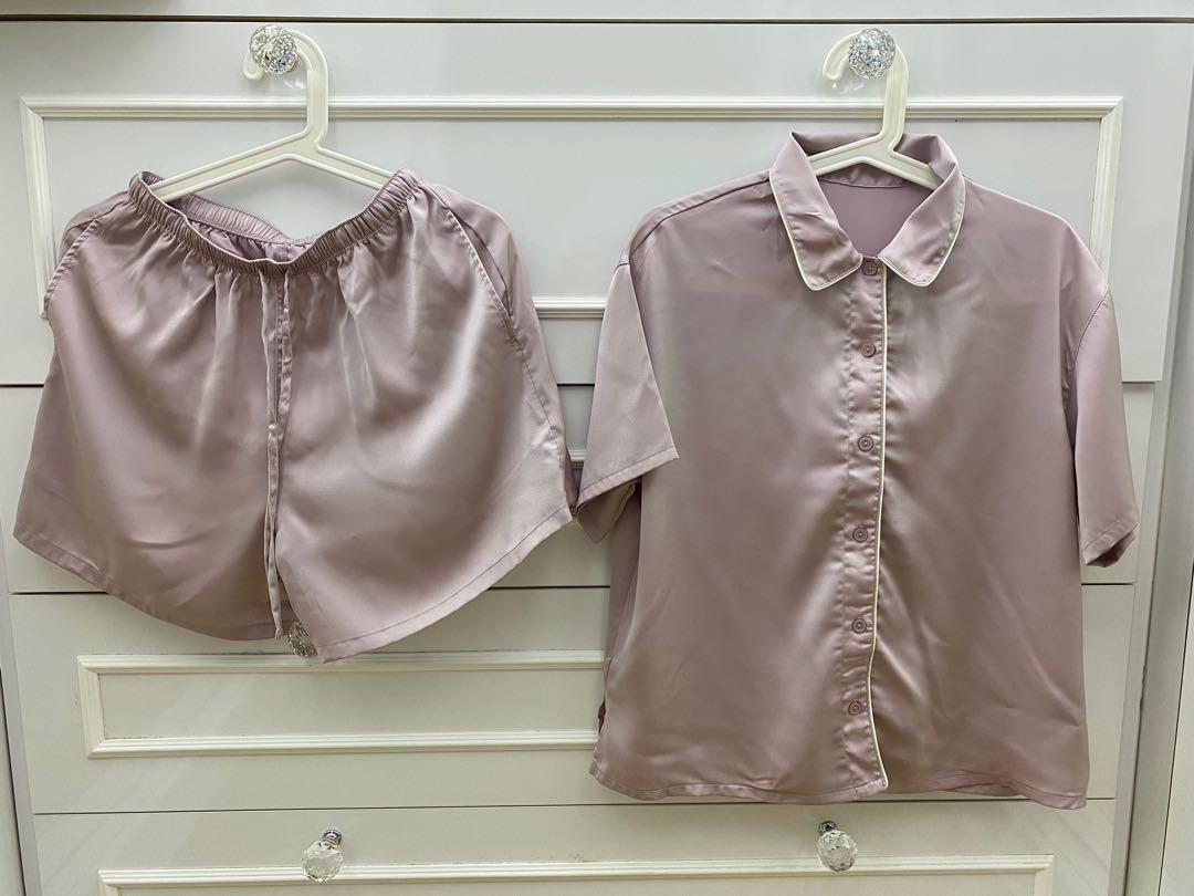 UNIQLO - SATIN PAJAMAS (SHORT SLEEVE), Women's Fashion, New ...
