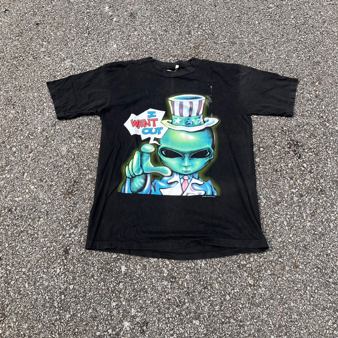 Vintage 90s Alienated Tee, Men's Fashion, Tops & Sets, Tshirts & Polo ...