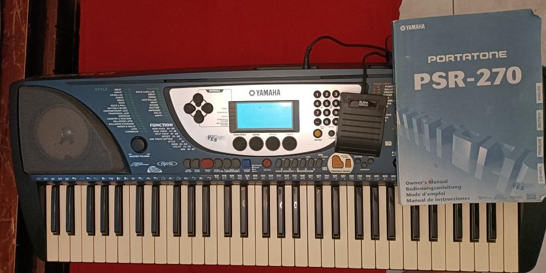 Yamaha Portatone PSR -270 keyboard 61 keys (yellow key), Hobbies & Toys ...