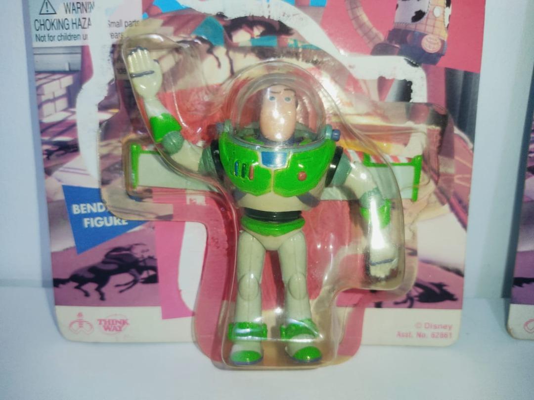 1995 THINKWAY TOYS, TOY STORY - WOODY AND BUZZ LIGHTYEAR BENDABLE ...