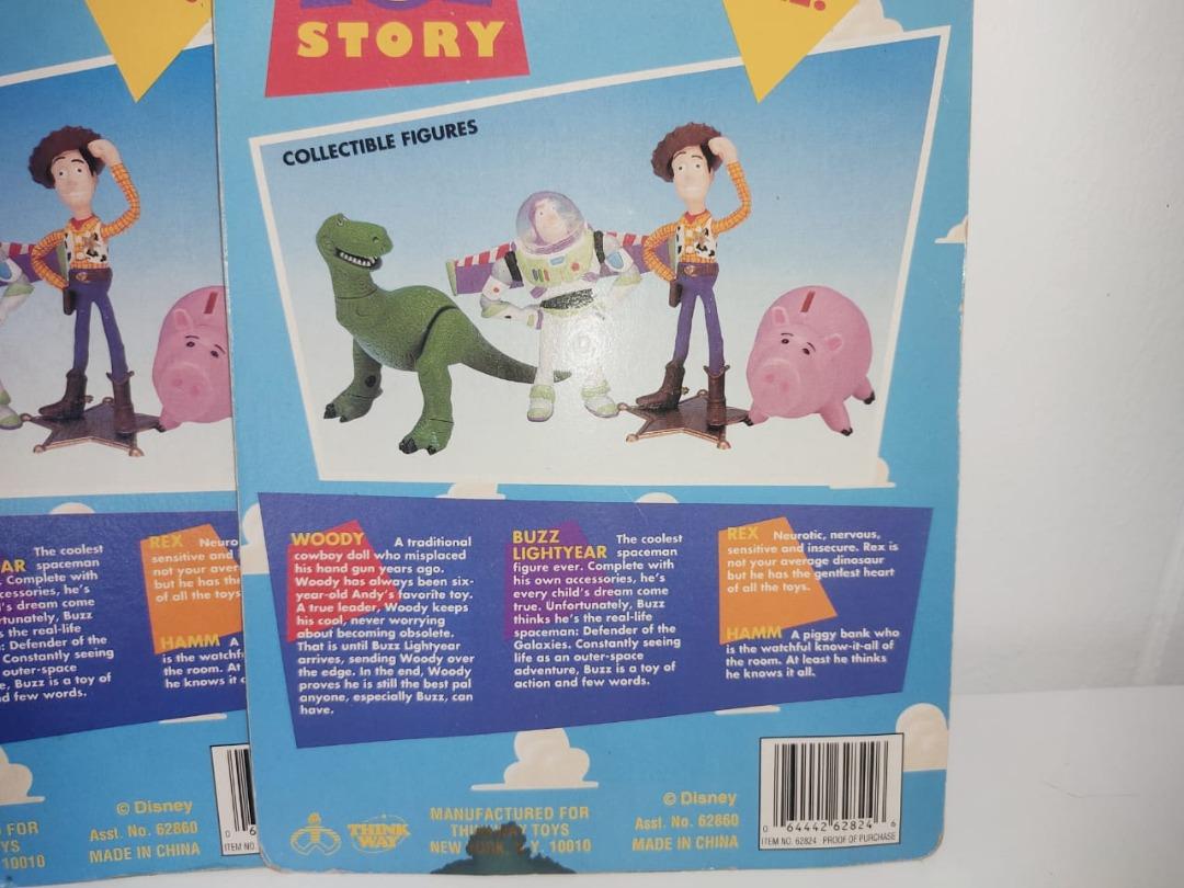 1995 THINKWAY TOYS, TOY STORY - WOODY, BUZZ LIGHTYEAR AND REX ...