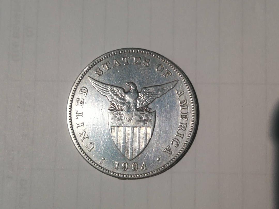 1 PESO 1904 USPI with Chinese's Chop Mark , Hobbies & Toys, Memorabilia ...
