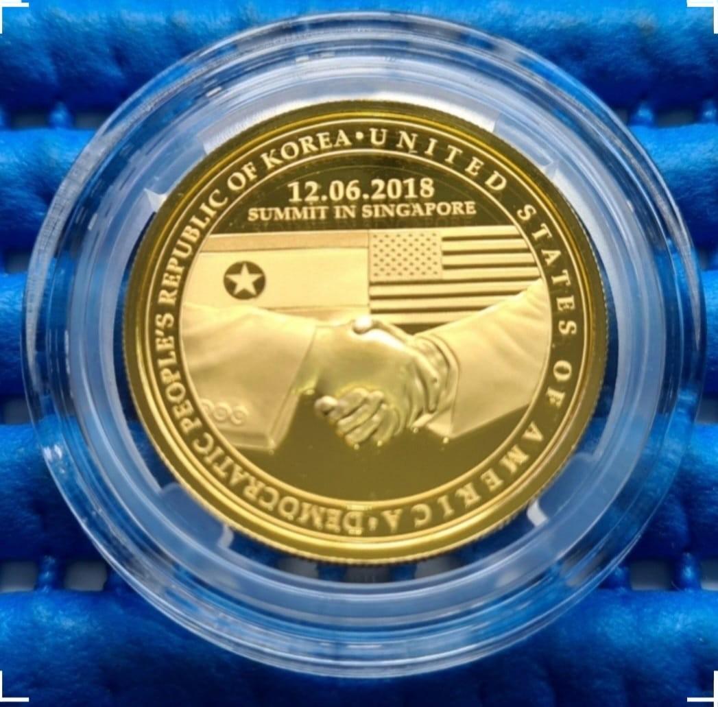 2018 Trump and Kim Summit in Singapore Commemorative 1/2 oz 999.9 Fine ...
