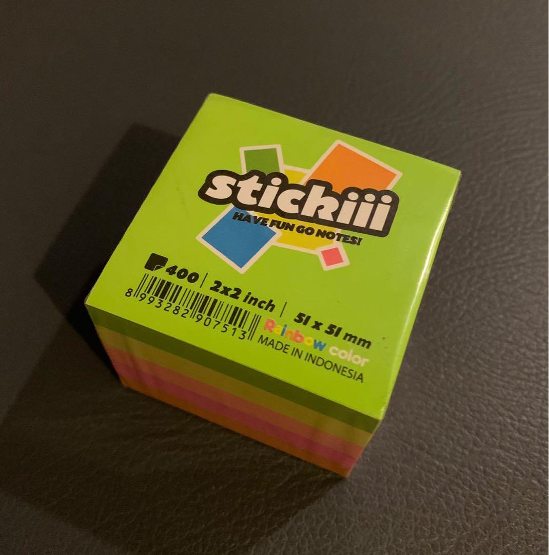 2x2 inch STICKY NOTES (5 COLOURS), Hobbies & Toys, Stationary & Craft ...