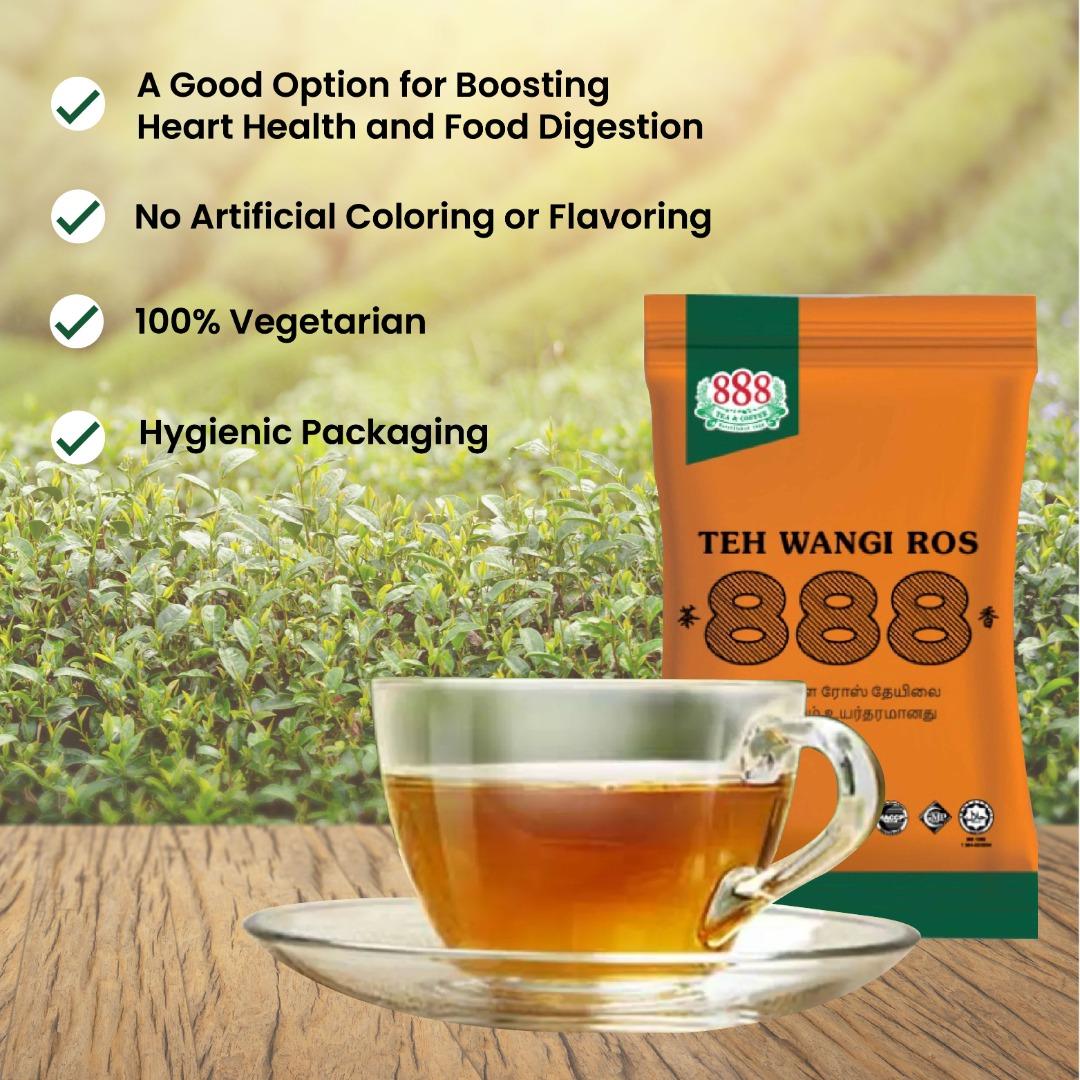 888 Teh Wangi Ros Natural Core Organic 100% Vegetarian Tea No Sugar Low ...