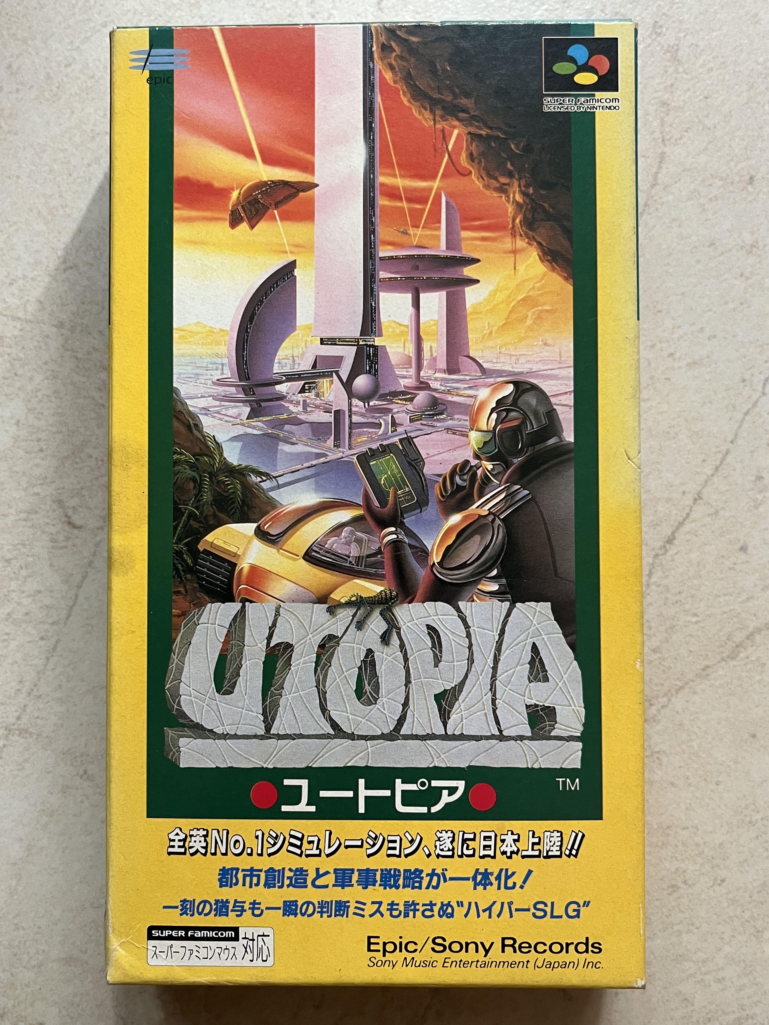 日版 SFC UTOPIA 烏托邦 都市創造軍事戰略一體化模擬城市遊戲, 電子遊戲, 電子遊戲, Nintendo 任天堂 - Carousell
