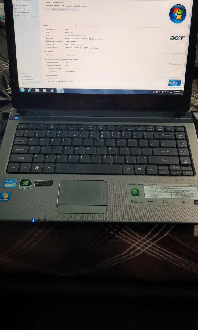 Acer aspire 4750g, Computers & Tech, Laptops & Notebooks on Carousell