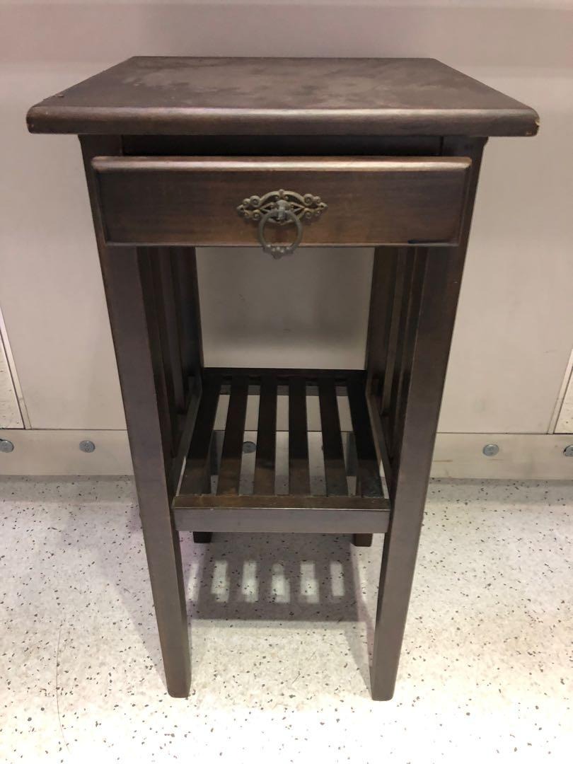 Antique Side Table Solid Wood, Furniture & Home Living, Furniture ...