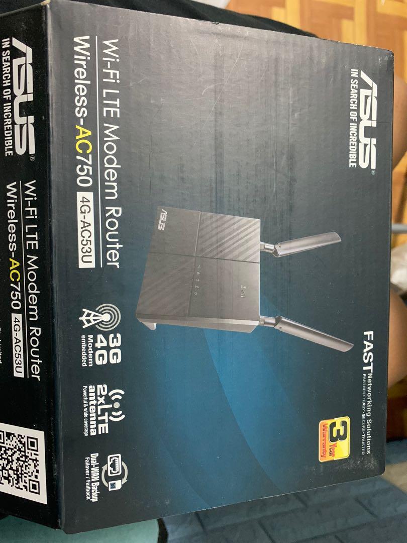 ASUS 4G 無線路由器 AC53U, 電腦＆科技, 電腦周邊及配件, Wifi及上網相關產品 - Carousell