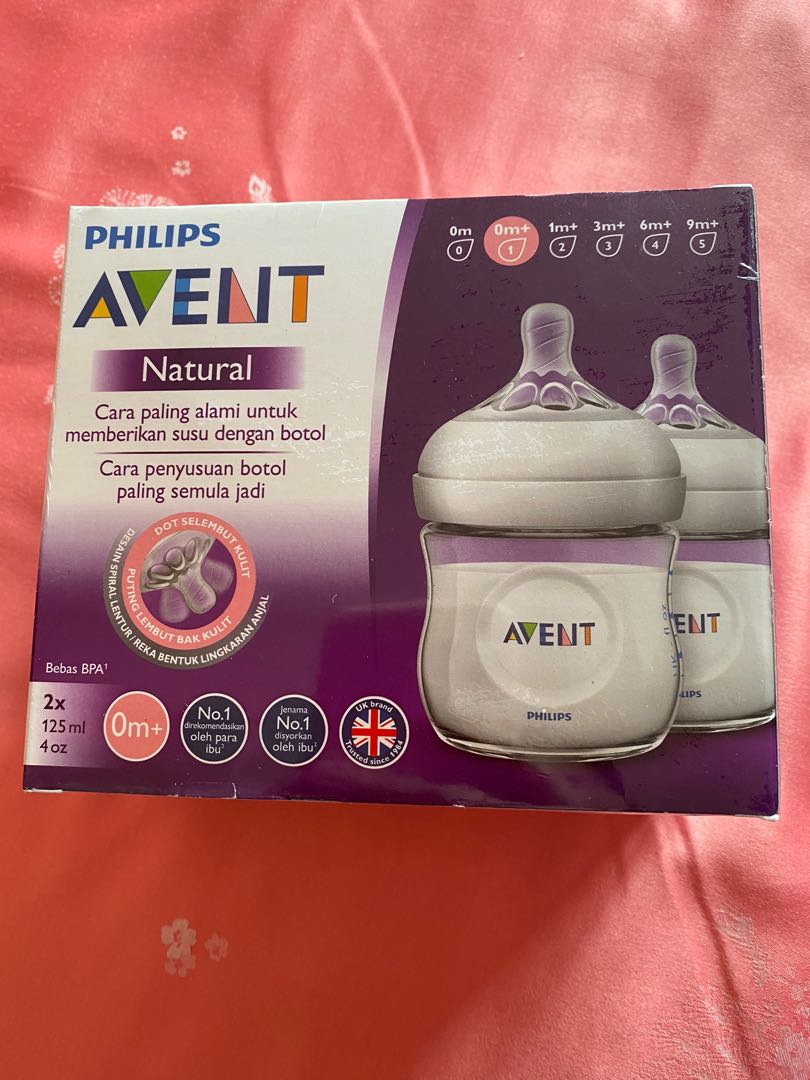 Avent Milk Bottles Set 125 ml x2, Babies & Kids, Nursing & Feeding ...