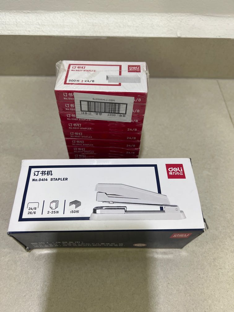 Brand new deli staple no 0414 rotate 360 degree with staple bullet ...