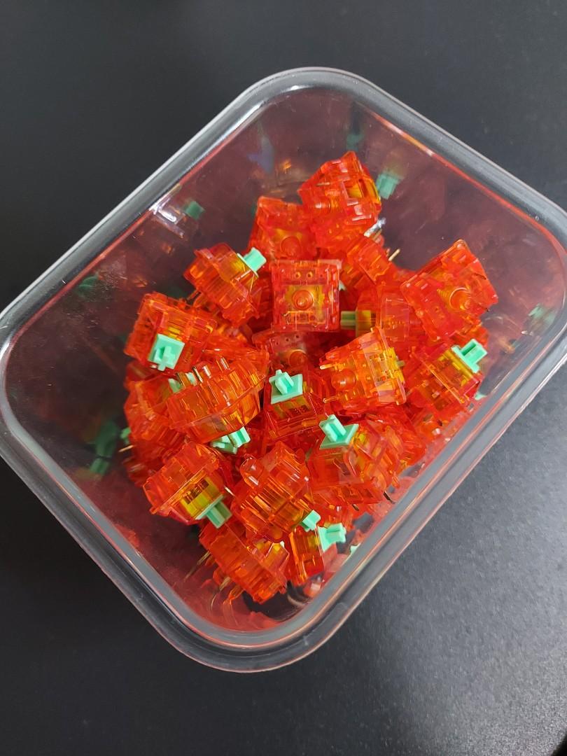 C3 Tangerines 62g x70 Linear Switch Custom Mechanical Keyboard ...