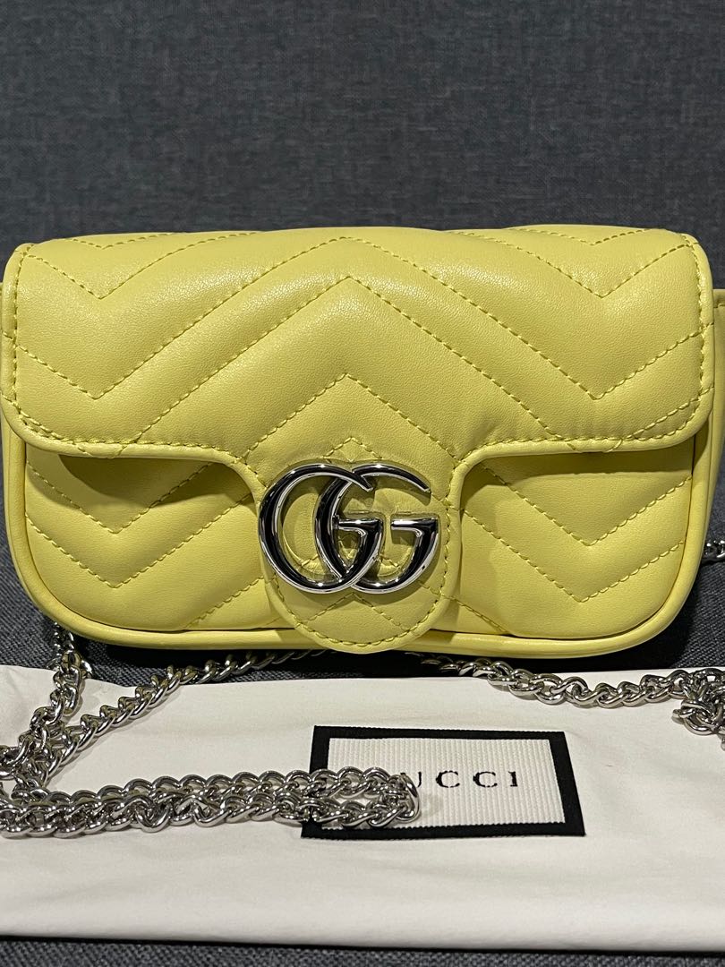 Chain sling yellow, Luxury, Bags & Wallets on Carousell