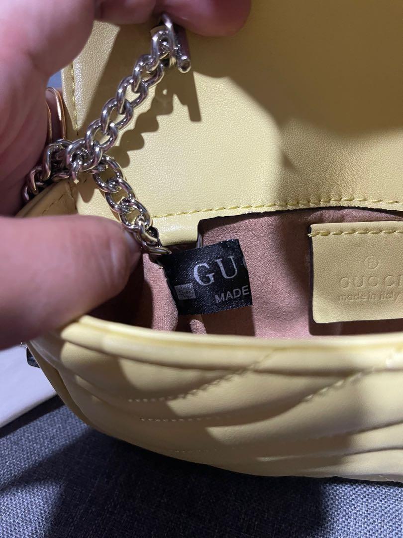 Chain sling yellow, Luxury, Bags & Wallets on Carousell