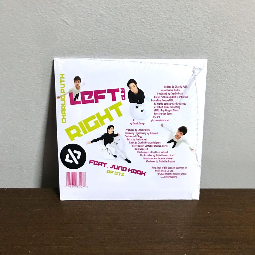 Charlie Puth and BTS Jungkook - Left & Right Single CD, Hobbies & Toys ...