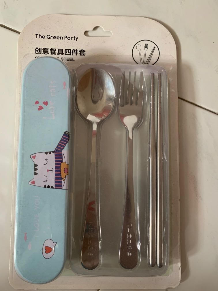 Cutlery Set (Cat), Furniture & Home Living, Kitchenware & Tableware ...