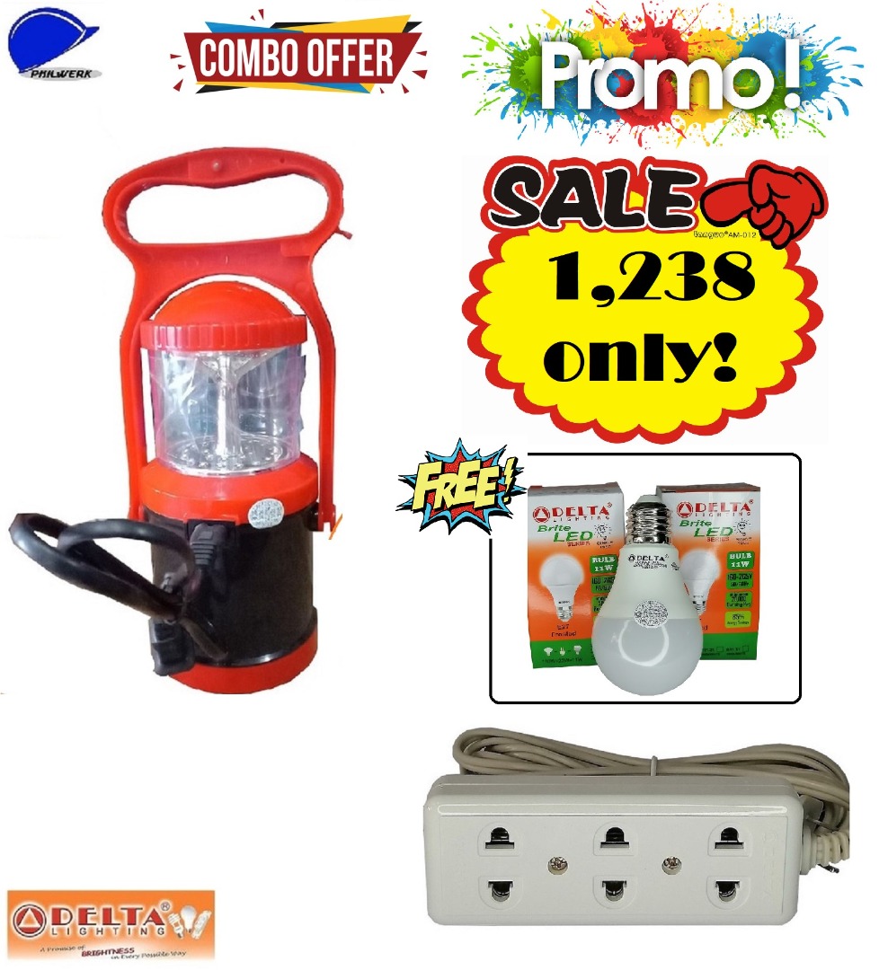 Delta Rechargeable LED Lantern & DELTa Extension Cord Outlet Extension ...