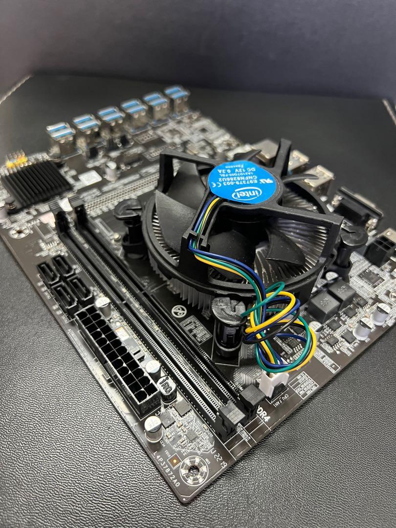 新淨 Intel G4400 3.3GH cpu + BTC B250C 主板 (12卡) ( 通用 asus gigabyte msi ...