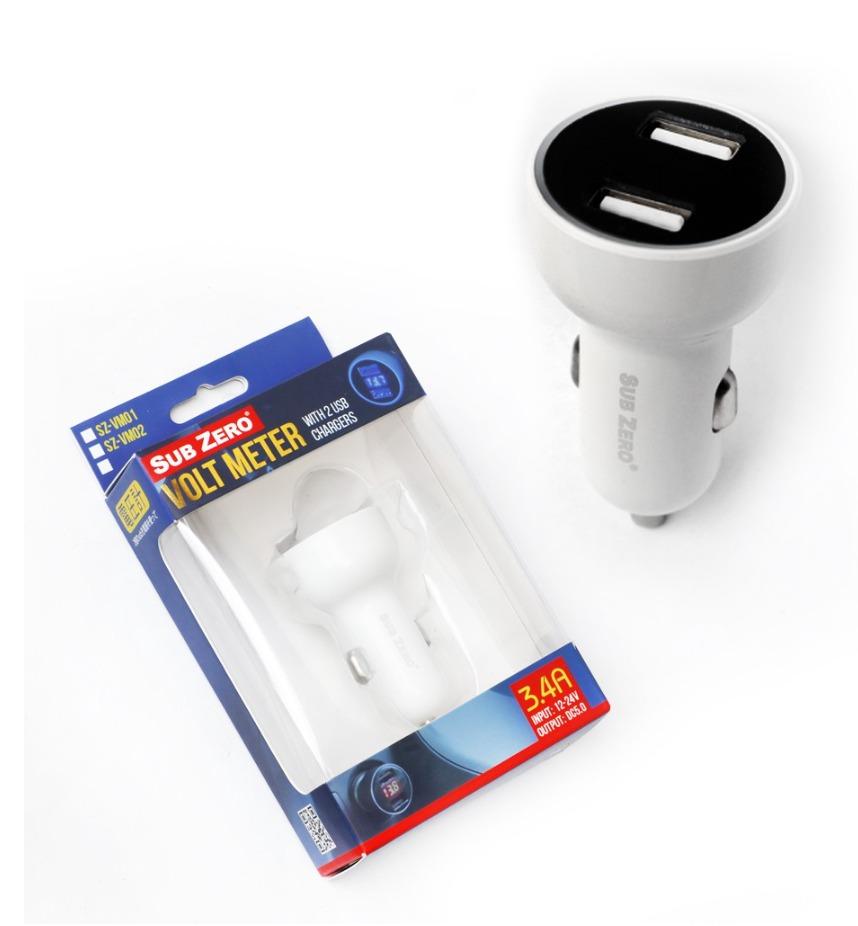 ELECTROVOX Sub Zero Volt Meter VM-02 with 2 USB Fast Car charger with ...
