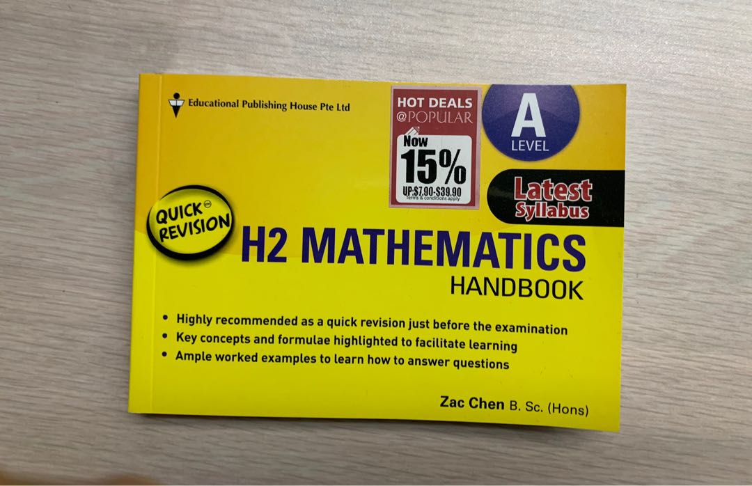 H2 MATH HANDBOOK, Hobbies & Toys, Books & Magazines, Assessment Books ...