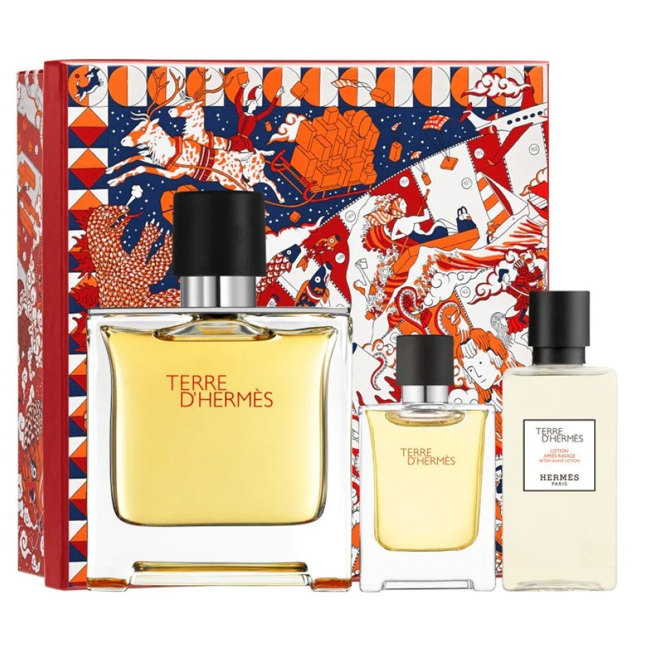 Hermes Terre D’Hermes Pure Perfume Gift Set : EDP 75ML + EDP 12.5ml ...