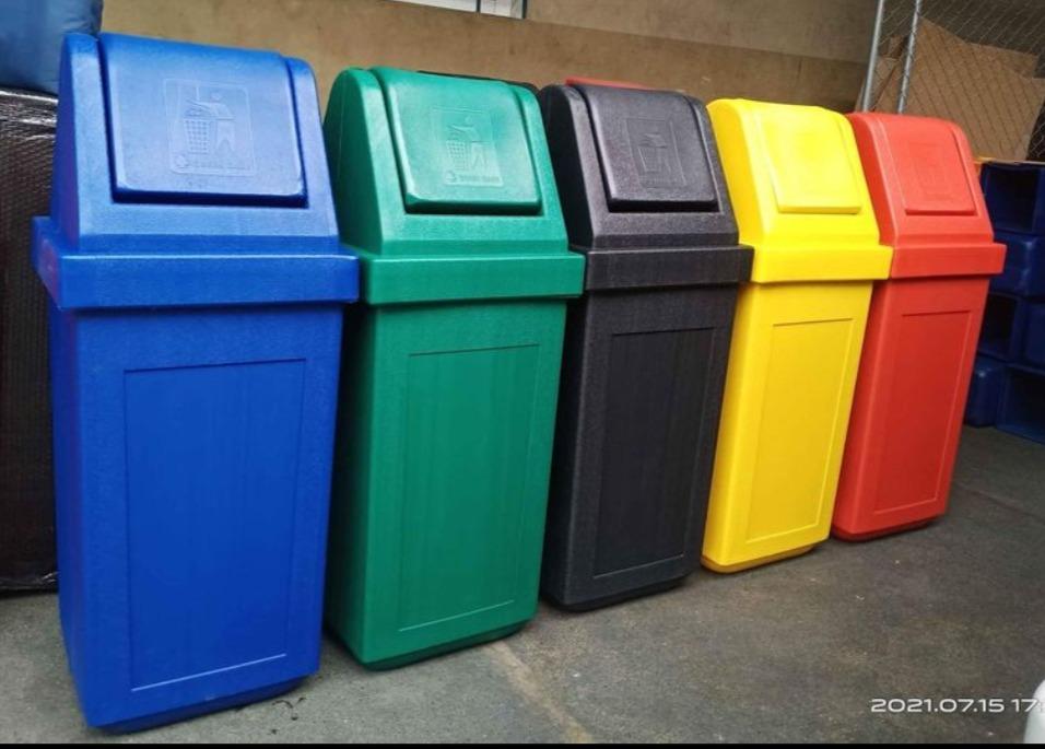 HOODED OR WASTER MASTER COLOR CODED TRASH BIN, Furniture & Home Living ...