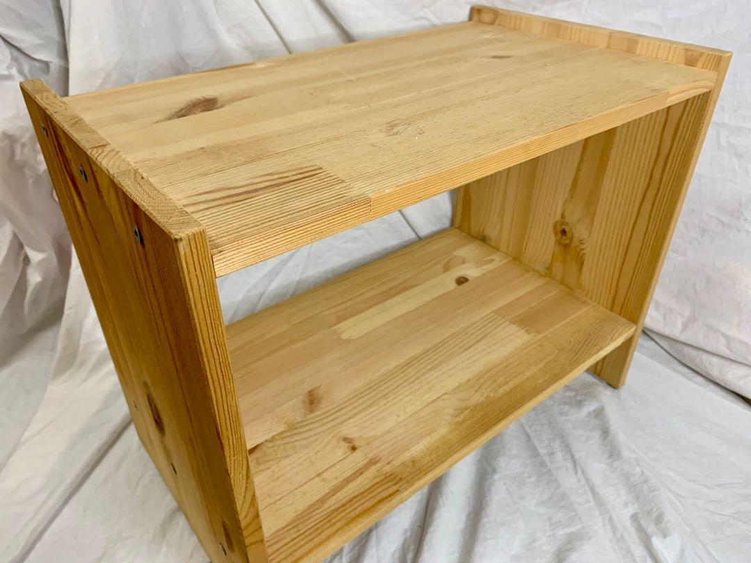 Ikea Rast bedside table & wooden wine rack, Furniture & Home Living ...