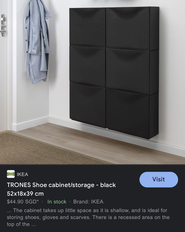 IKEA TRONES Shoe Cabinet/Storage, Furniture & Home Living, Home ...