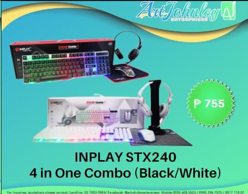 INPLAY STX240 4 in One Combo (Black/White), Computers & Tech, Parts ...