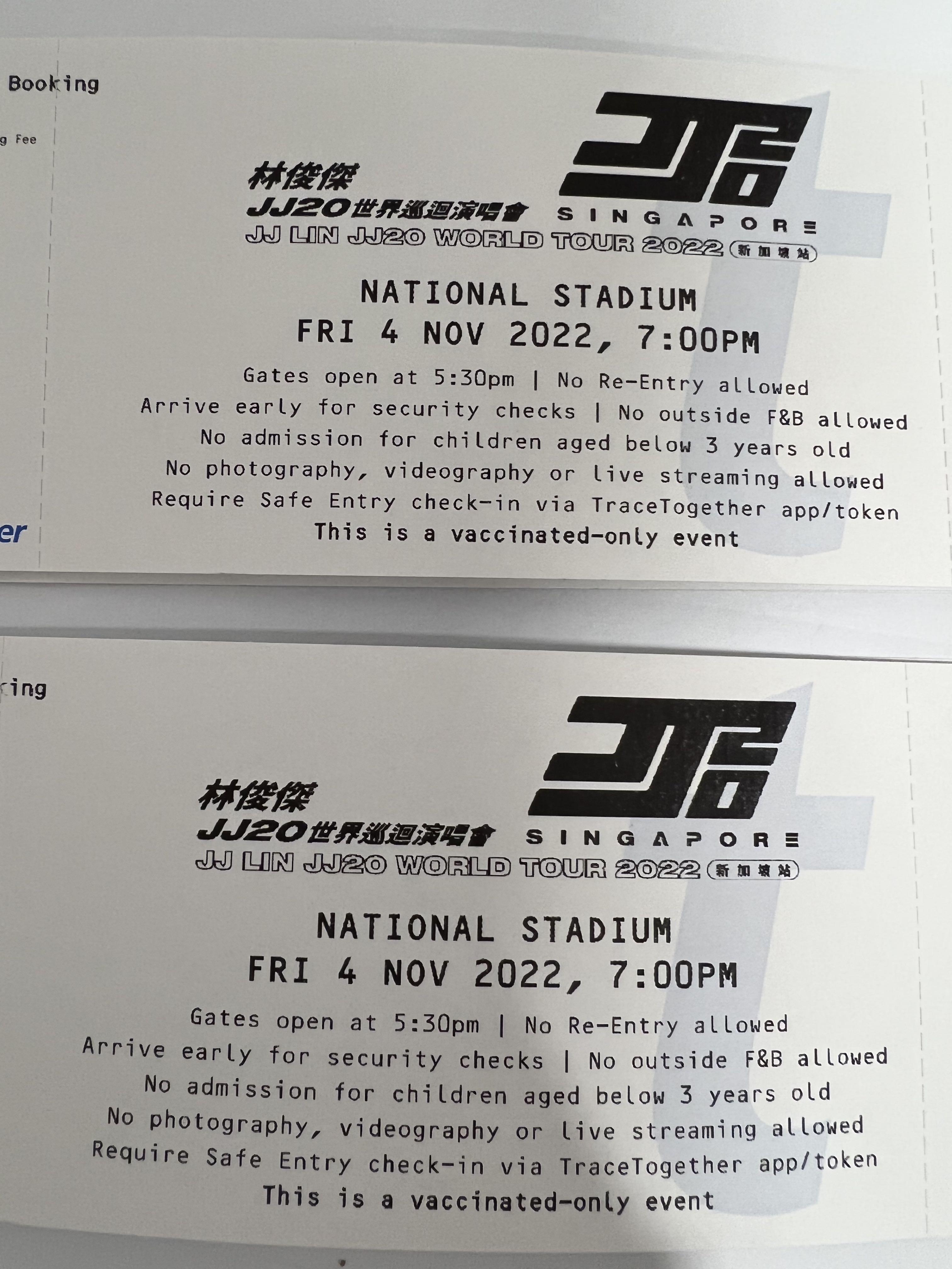 JJ concert tickets 4 Nov 2022, Tickets & Vouchers, Event Tickets on ...