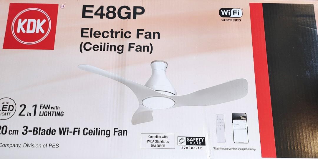 KDK E48GP New Ceiling Fan, Furniture & Home Living, Lighting & Fans ...