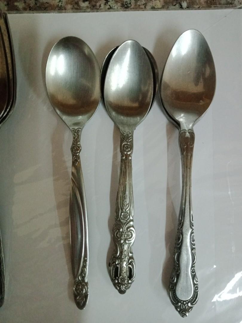 Kutsarita tinidor kutsilyo serving spoon fork knife set of 6 stainless ...