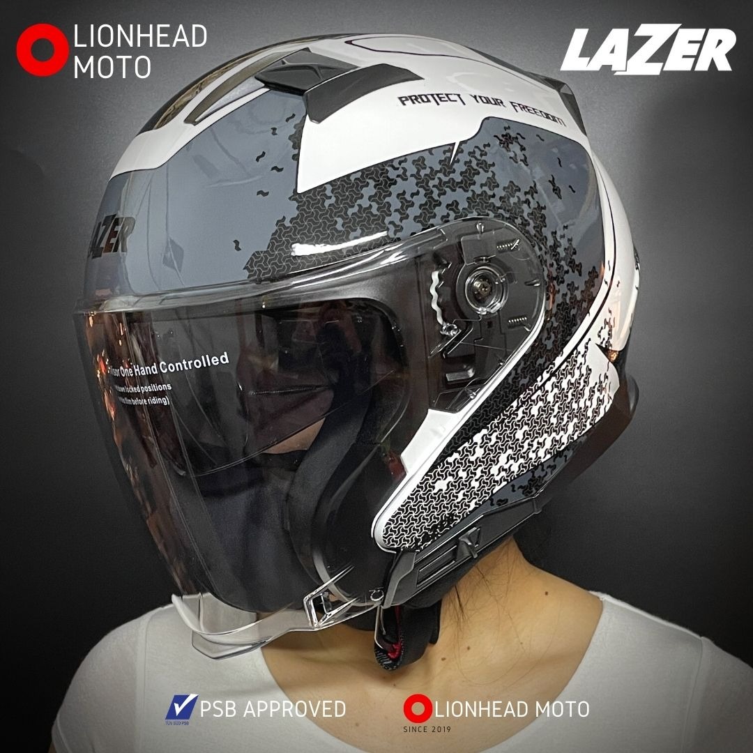 LAZER HELMET JH6 SUNVISOR PSB APPROVED, Motorcycles, Motorcycle Apparel ...