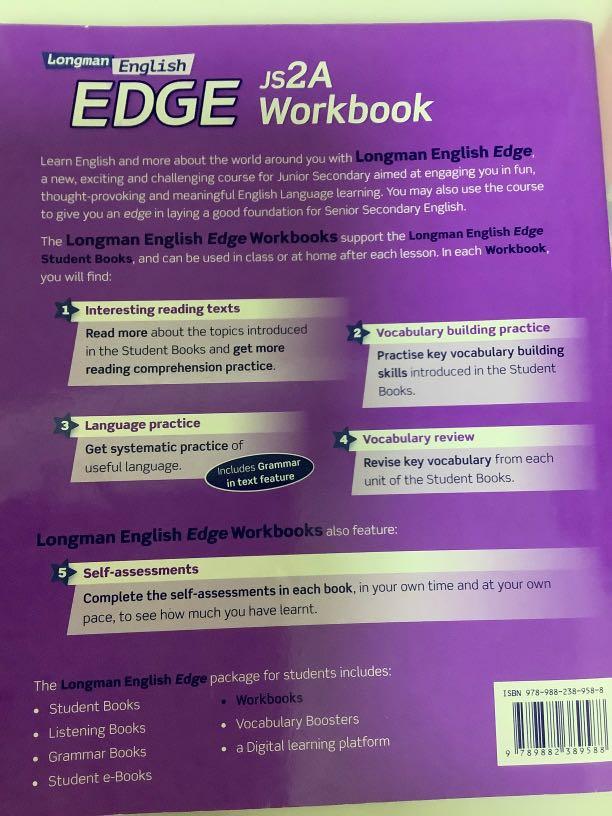 Longman English EDGE workbook JS 2A 2020 edition, 興趣及遊戲, 書本 & 文具, 教科書 ...
