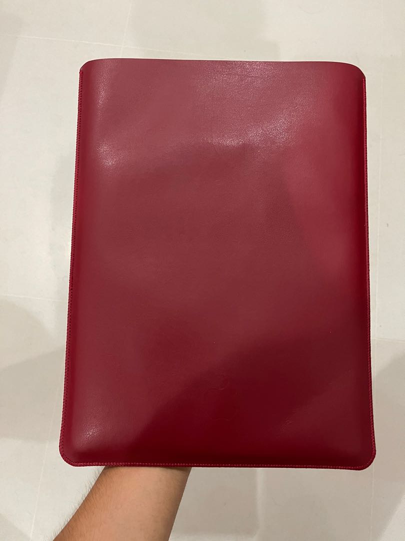 Macbook Air M2 sleeve maroon color, Computers & Tech, Parts ...