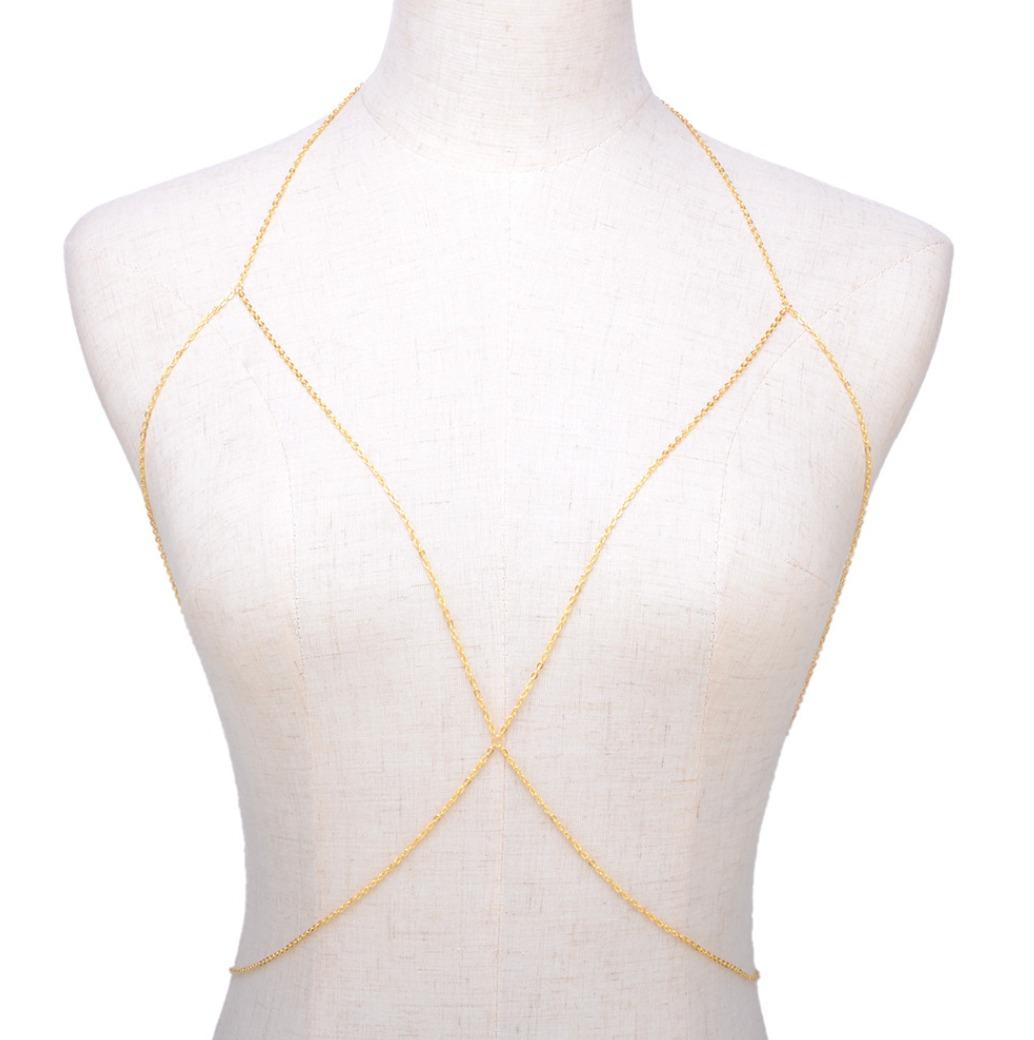 Minimalist Chest Chain Simple Body Chain Fashion Bikini Beach Chain ...
