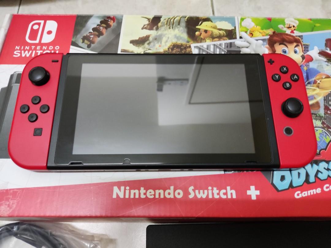 Nintendo Switch v1 Mario edition Full set, Video Gaming, Video Game ...