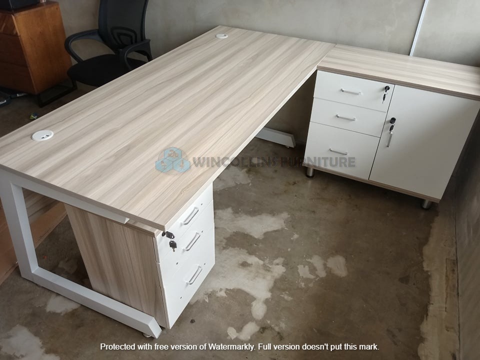office executive table / L type table, Furniture & Home Living ...