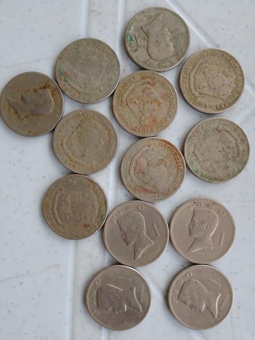 Old piso coin year 1972 & 1974 for sale 13 pieces, Hobbies & Toys ...