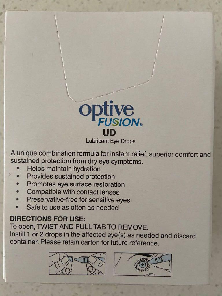 Optive Fusion UD Lubricant Eye Drop, Beauty & Personal Care, Vision ...