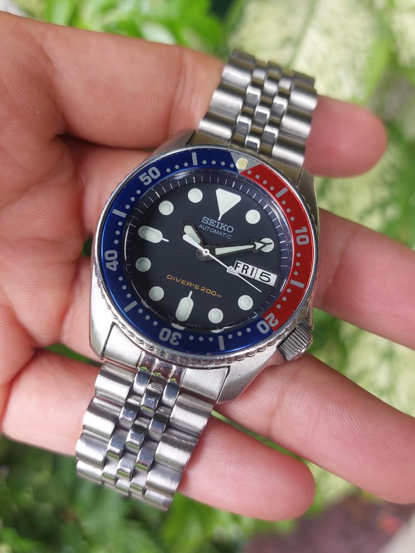 Original Pre-owned Seiko SKX015 Blue Dialed Automatic Diver's Watch ...