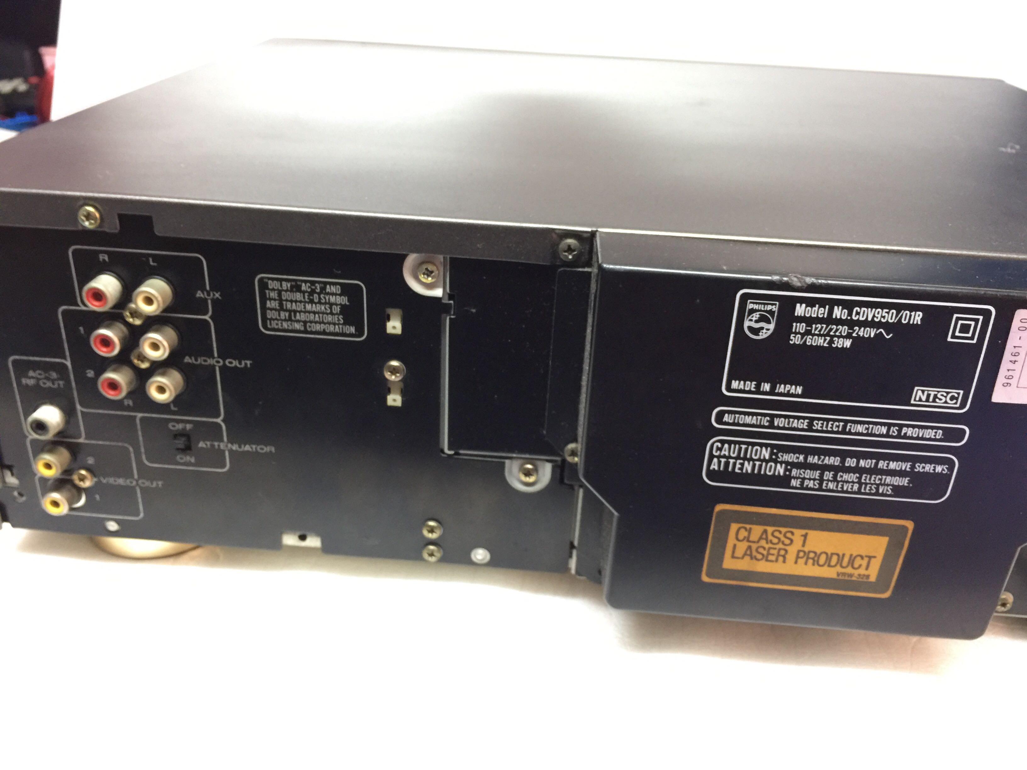 Philips LD/VCD players CDV950, TV & Home Appliances, TV & Entertainment ...